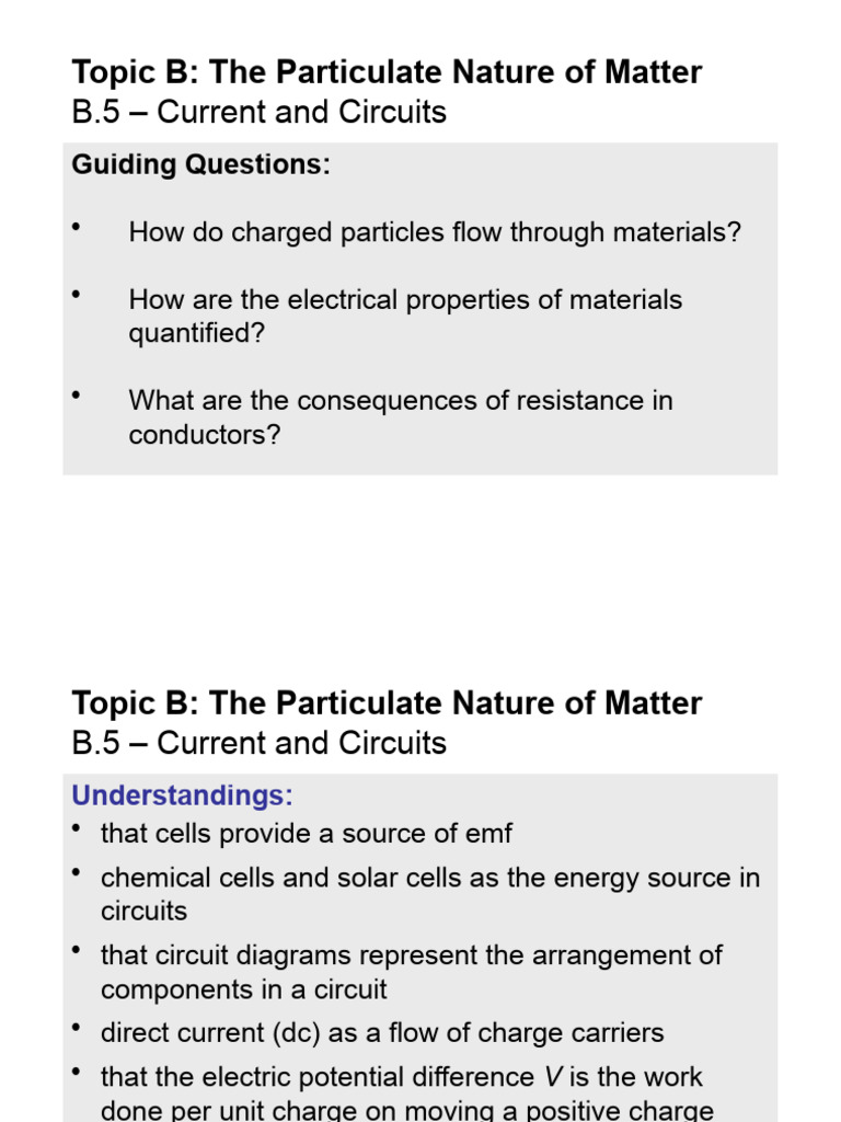 B.5a - Electric Circuits - Teacher | PDF