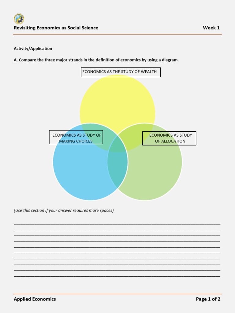 Week 1 Activity | PDF | Economics | Economies