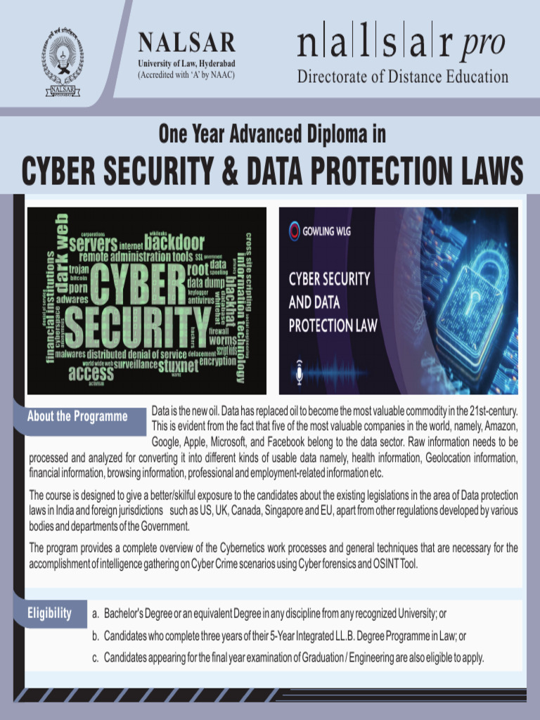 15 Ad in Cyber Security & Data Protection Laws | PDF | Academic Degree ...