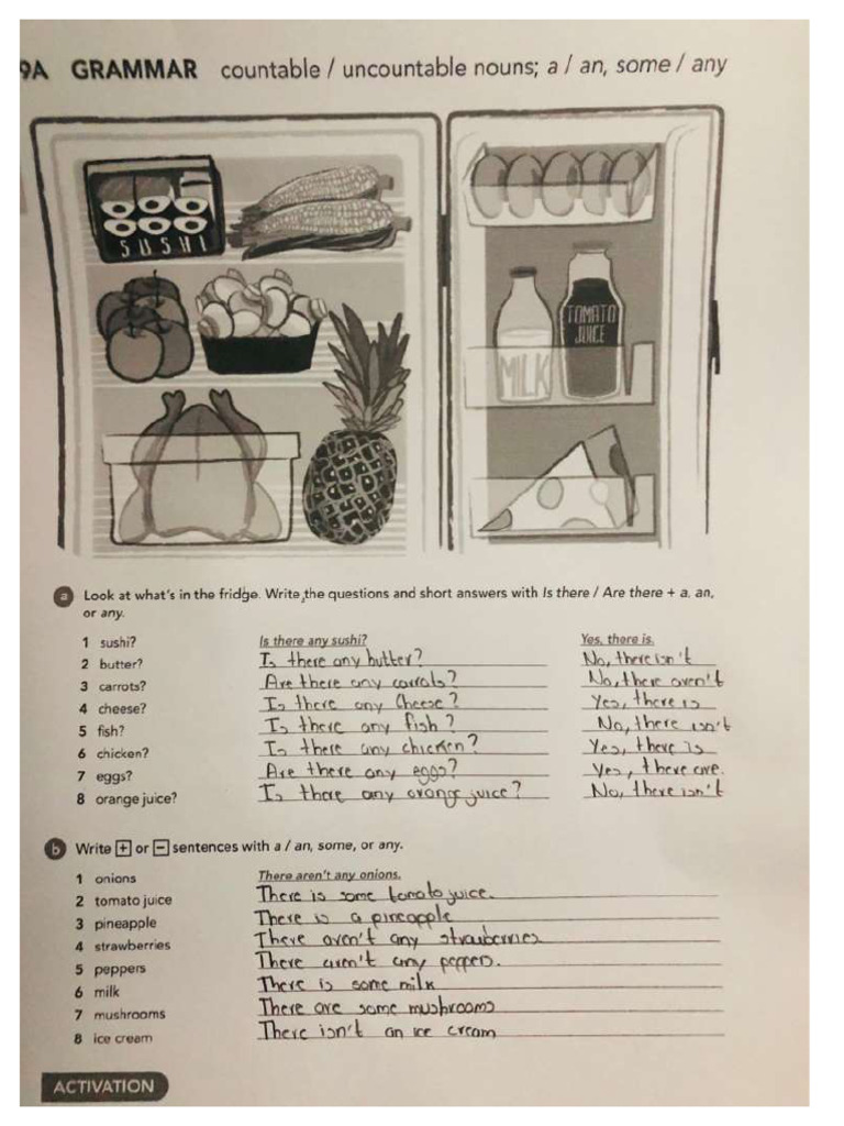 Grammar 9A - English File Students Book 4th Edition Level1 | PDF