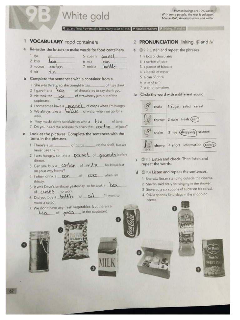 Workbook 9B_English File Students book 4th edition Level1 | PDF