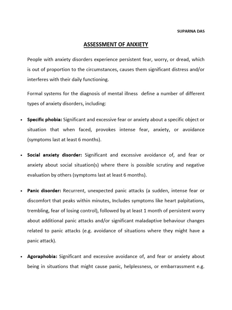 Assessment of Anxiety & Aggression PDF | Download Free PDF | Anxiety ...