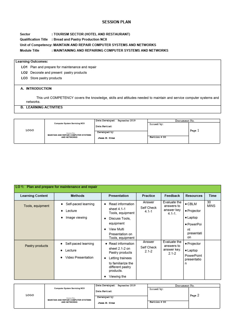 Task #3 Session Plan | PDF
