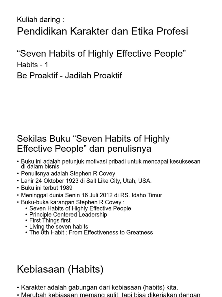 PKEP P04 Habit-1 | PDF