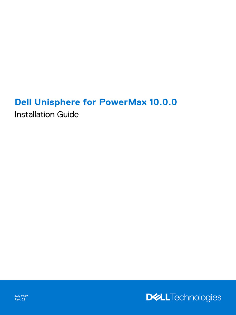 Dell Unisphere For PowerMax | PDF