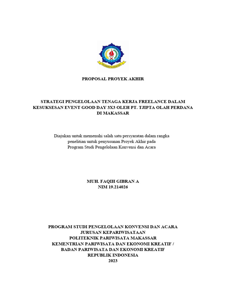 Strategi Freelance Event di Makassar | PDF | Bisnis