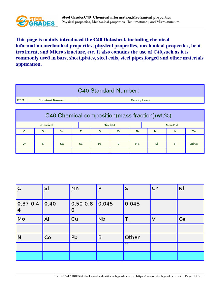 C40-Datasheet | PDF