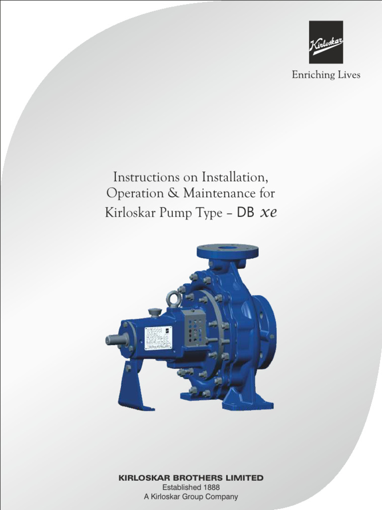 DBxe Pump IOM Manual | PDF | Pump | Bearing (Mechanical)