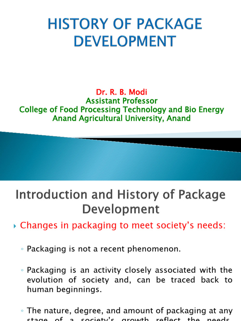 Evolution of Food Packaging History | PDF | Packaging And Labeling ...