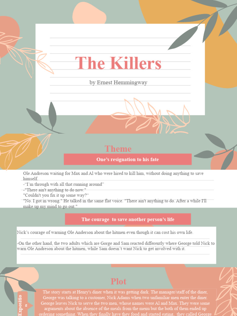 The Killers by Hemingway | PDF | Organized Crime | American Mafia