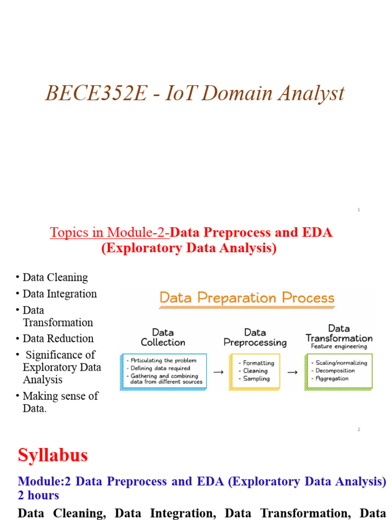BECE352E Module 2 | Download Free PDF | Data Analysis | Data