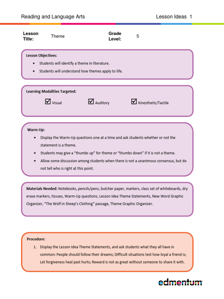 5th Grade Reading Literature | PDF