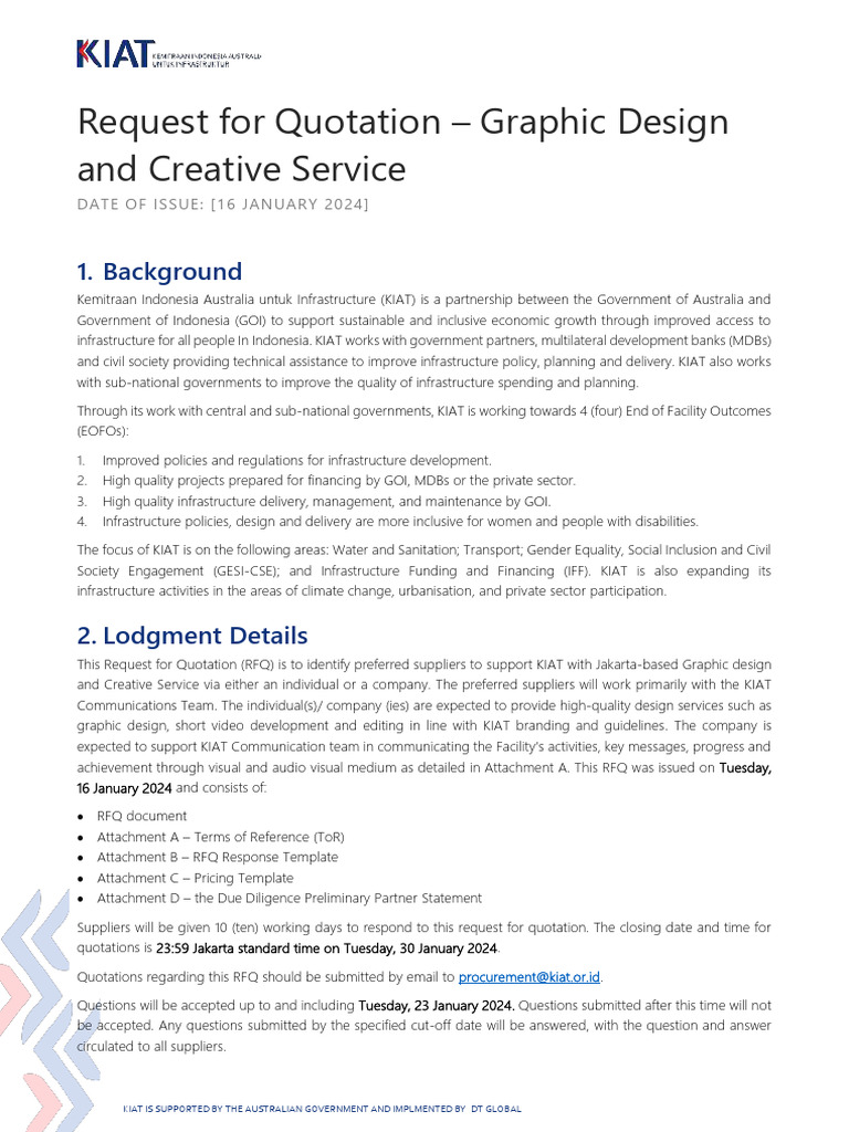 Request For Quotation (RFQ) | PDF | Infrastructure | Value Added Tax
