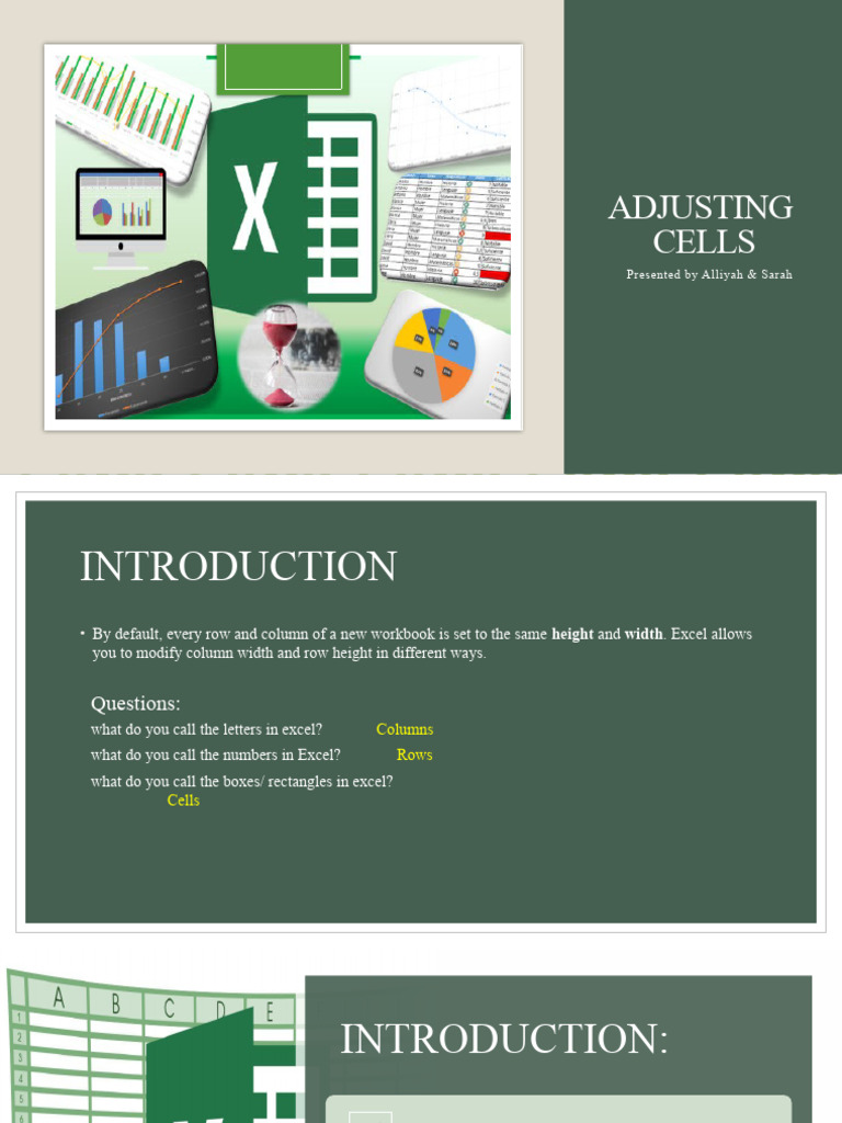 Adjusting Cells | PDF | Point And Click | Cursor (User Interface)