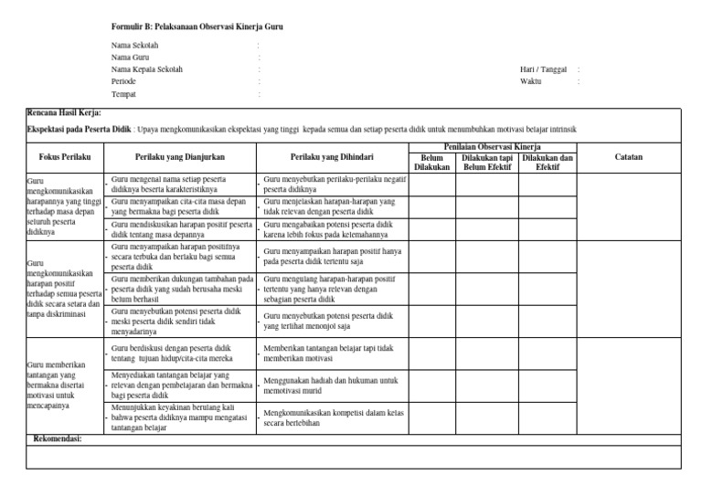 Form B3 | PDF | Karier & Perkembangan
