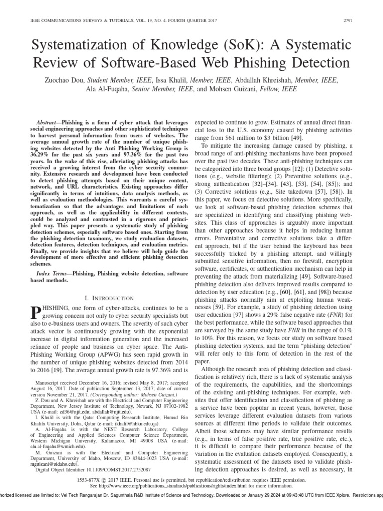 Systematization of Knowledge SoK A Systematic Review of Software-Based ...