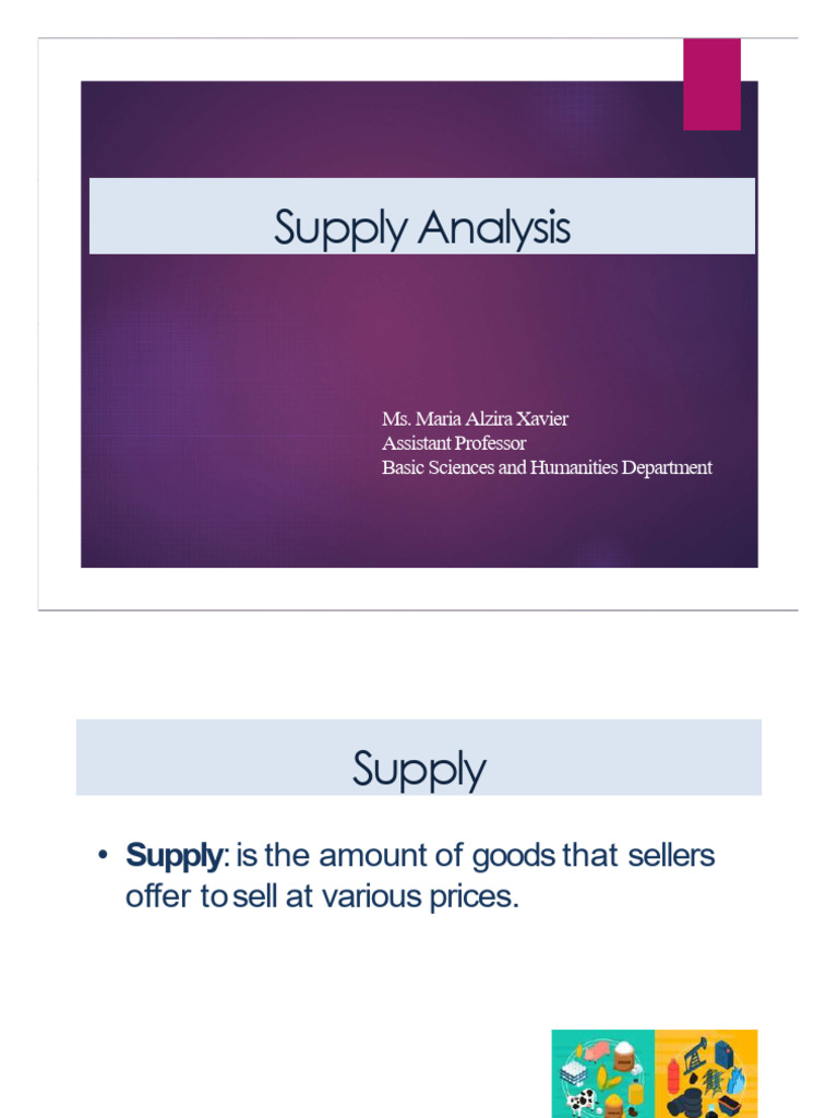 SUPPLY ANALYSIS (Students) | PDF | Supply (Economics) | Economies