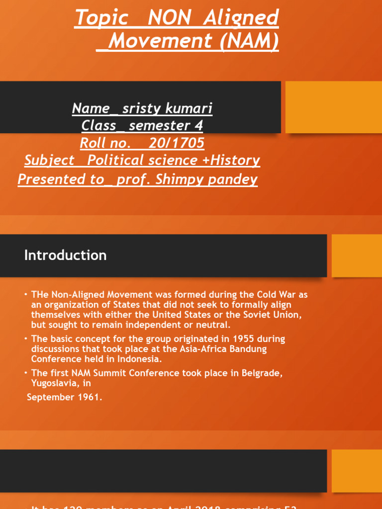 Non Aligned Movement (Nam) | PDF | Non Aligned Movement | Political Science Non Aligned Movement (Nam) | PDF | Non Aligned Movement | Political Science
