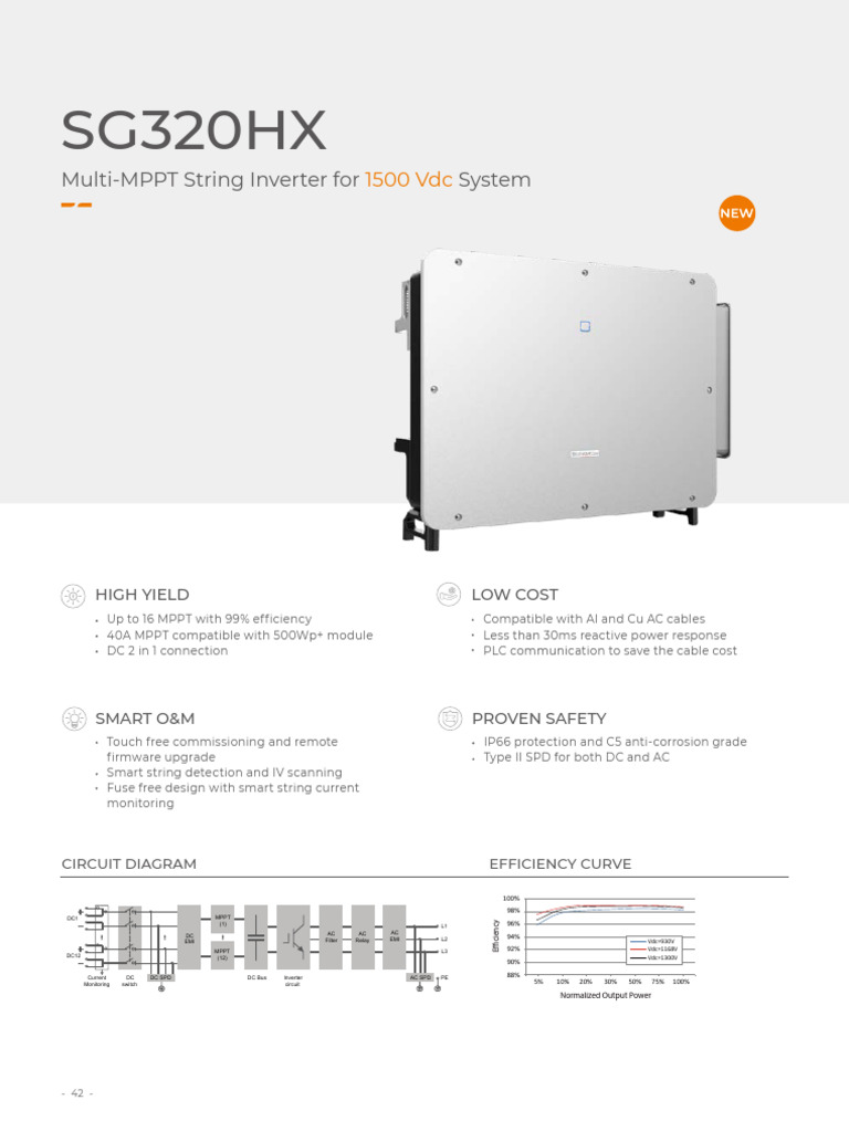 Sungrow 320kW PV-inverter | PDF | Alternating Current | Electrical Grid