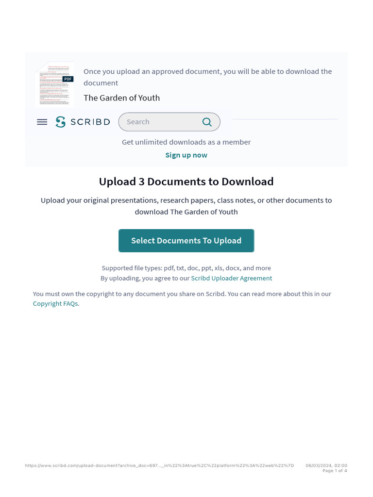 Upload A Document - Scribd | PDF | Scribd | Computing