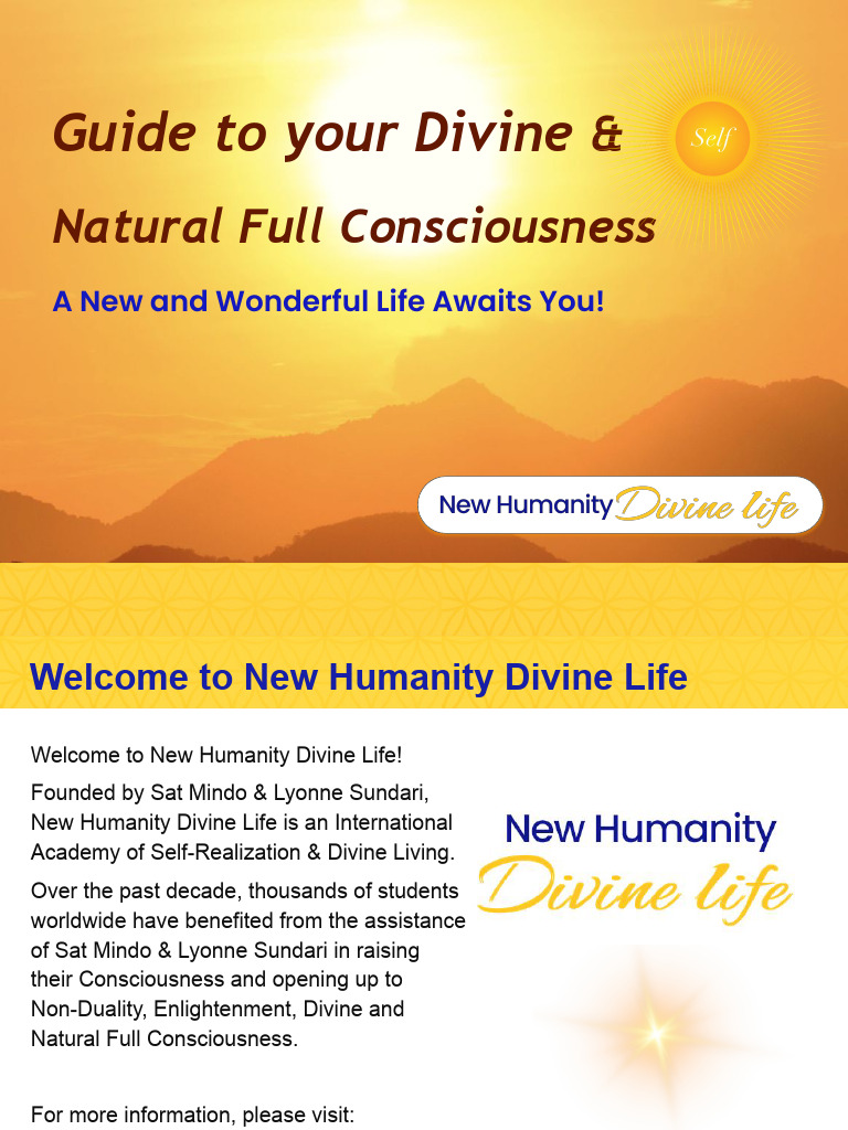 Guide To Your Divine & Natural Full Consciousness (New Humanity Divine ...