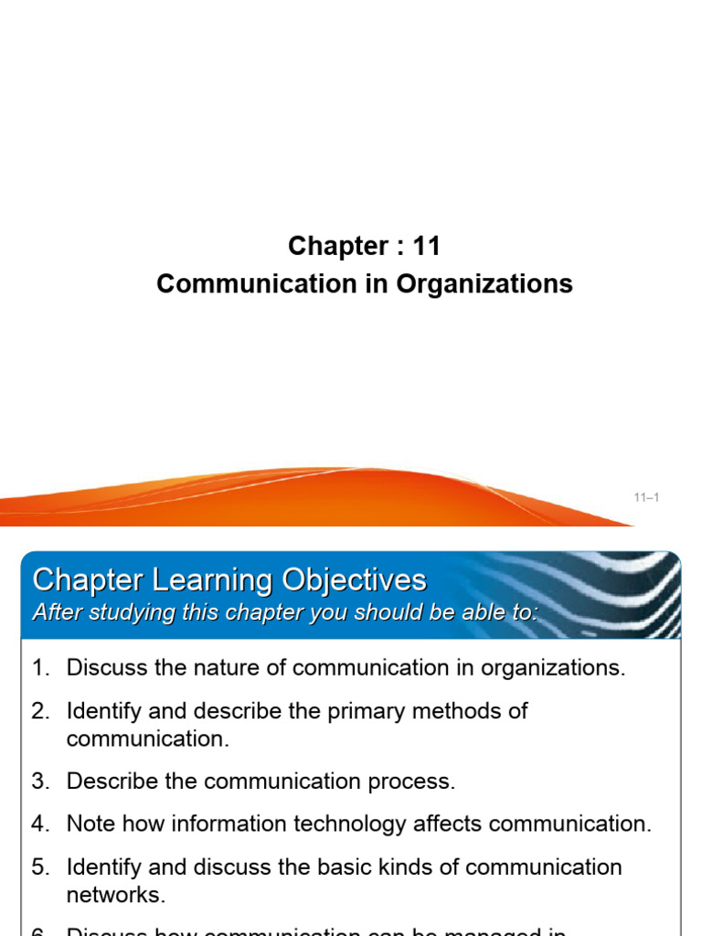 Book Slides - Chapter 11 - Communication | PDF | Communication ...