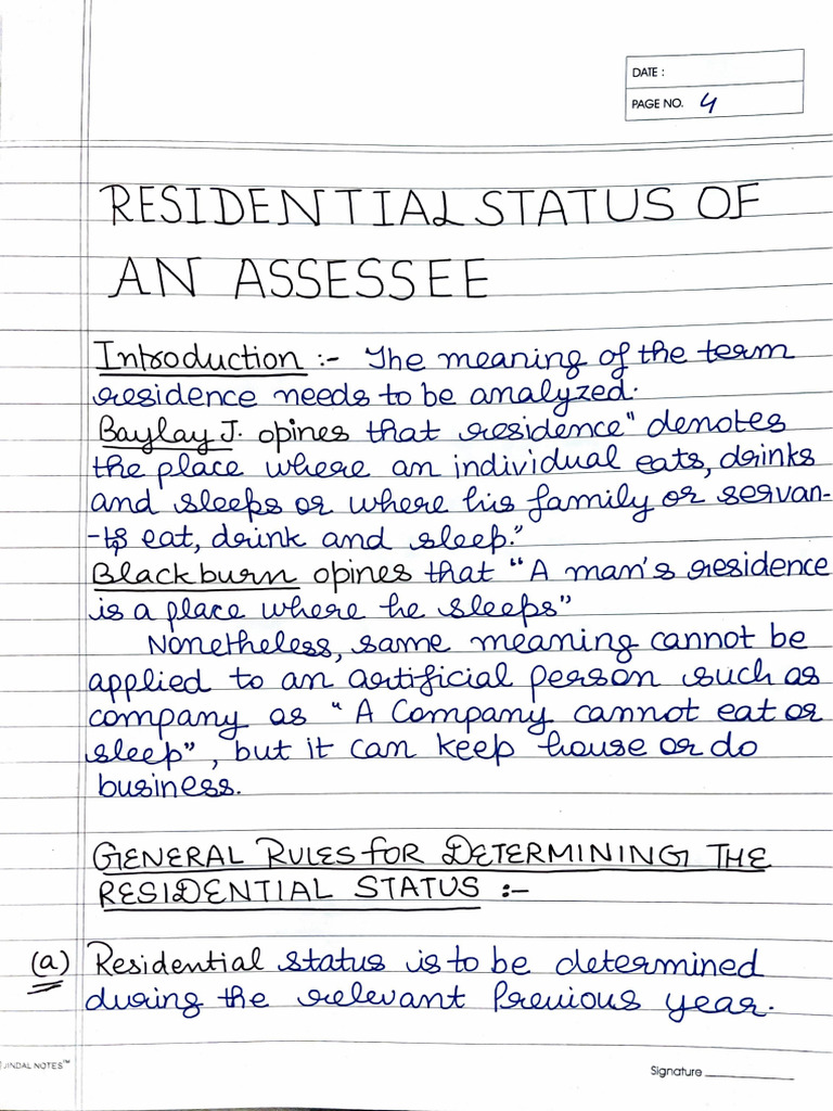Residential Status | PDF