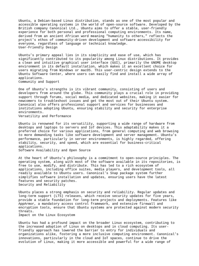 Ubuntu: User-Friendly Linux Distribution | PDF | Art | Computers