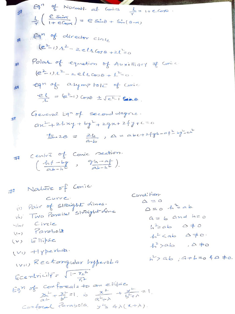 Cartesian Conics | PDF | Analytic Geometry | Euclidean Geometry