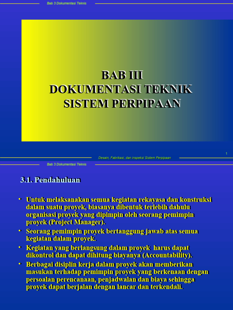 Bab 03 Piping Documentation | PDF | Teknologi & Rekayasa