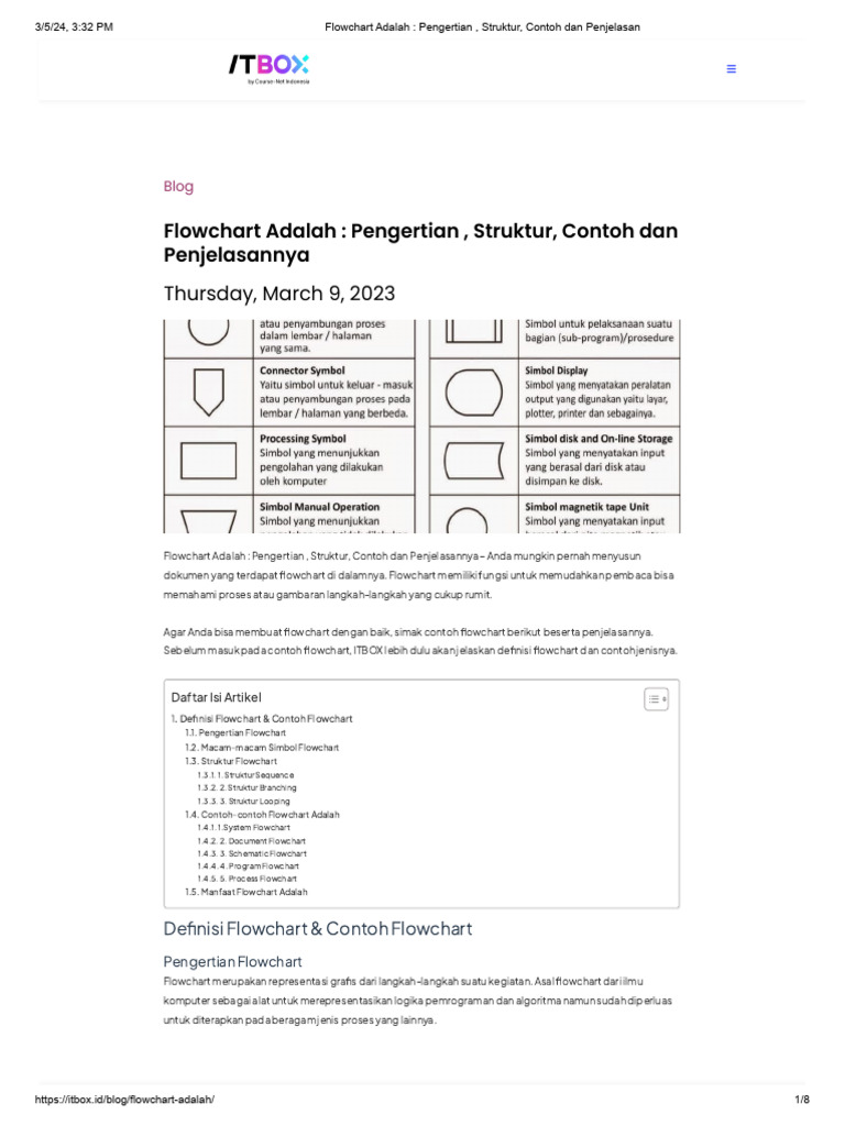 Flowchart Adalah - Pengertian, Struktur, Contoh Dan Penjelasan | PDF