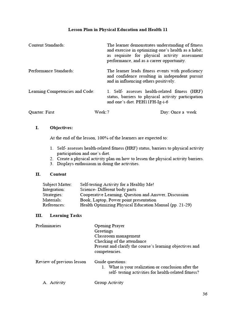 DLP-Final-Self Testing (Week 7) | PDF | Physical Fitness | Skeletal Muscle