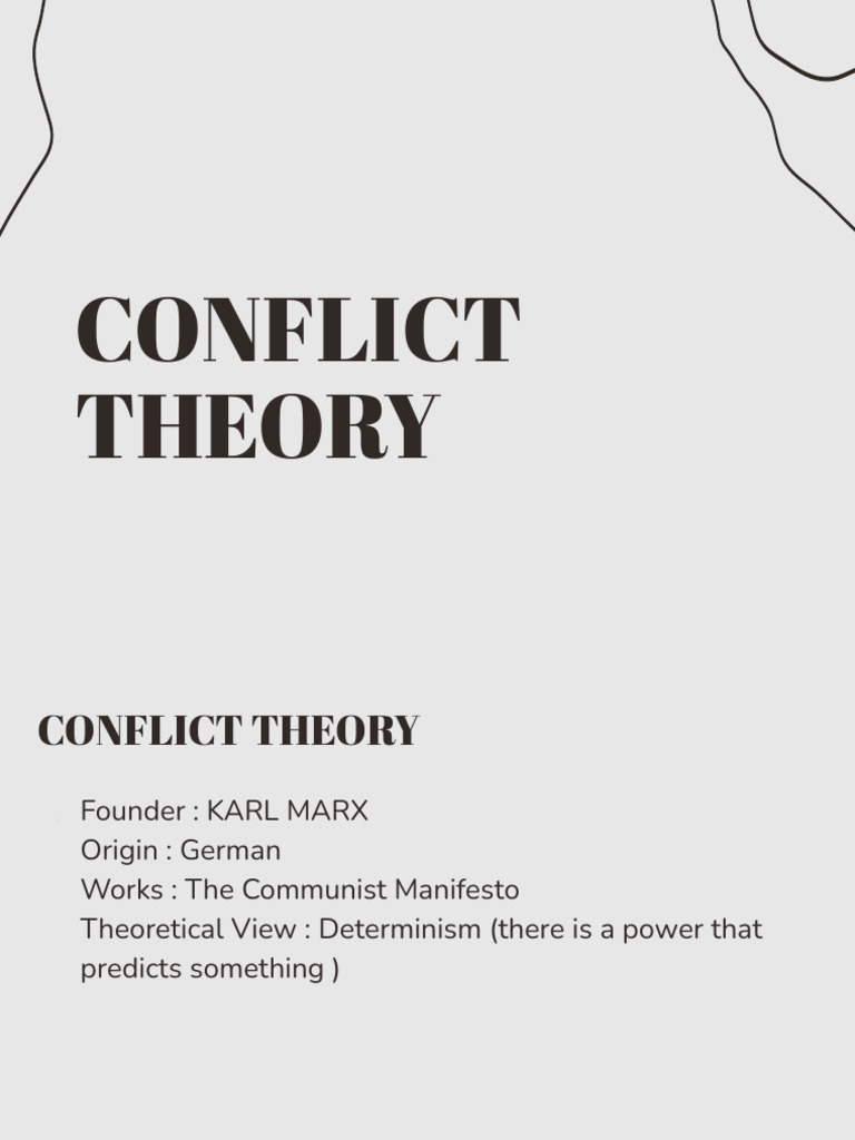 Conflict Theory | PDF | Karl Marx | Marx's Theory Of Alienation