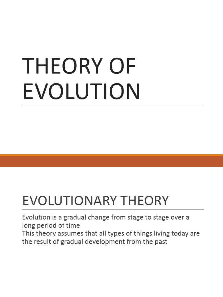 Theory of Evolution | PDF | Evolution | Sociocultural Evolution