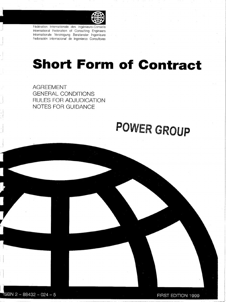 Fi Dic Short Form Contract | PDF