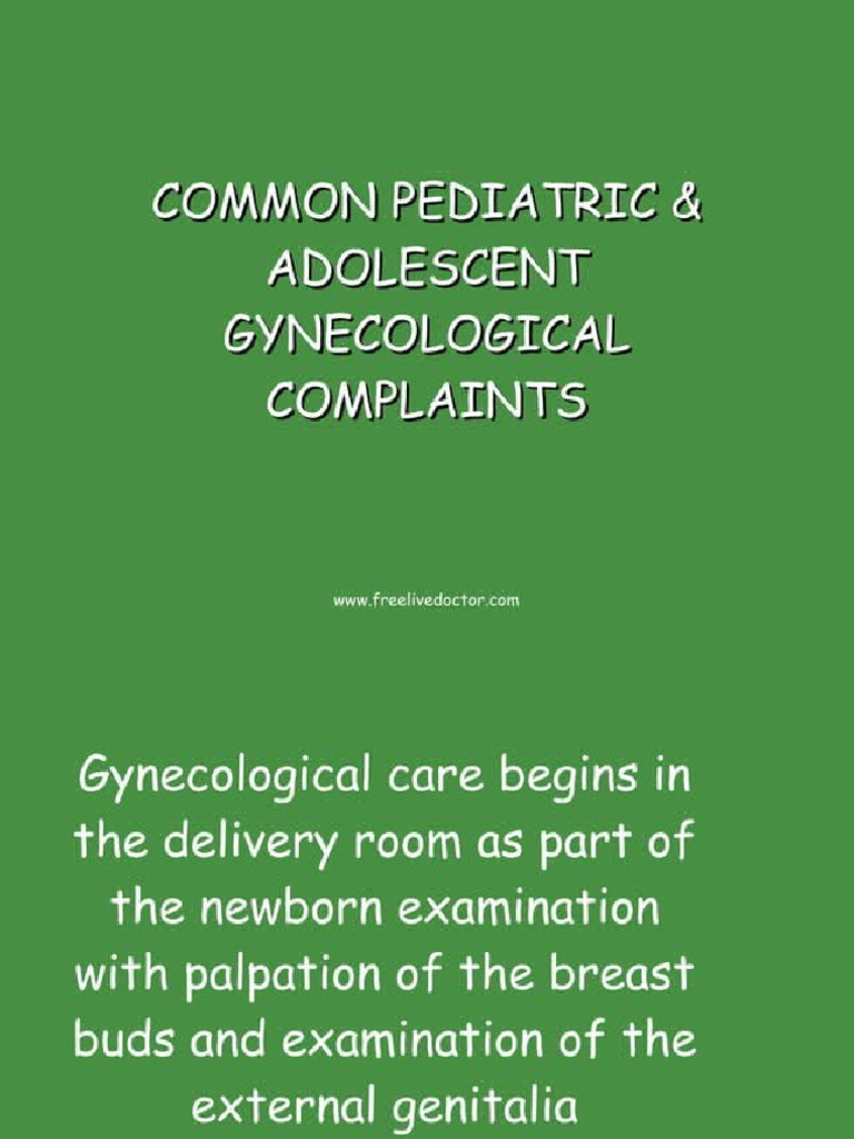 Paediatric and Adolescent Gynaecology | PDF