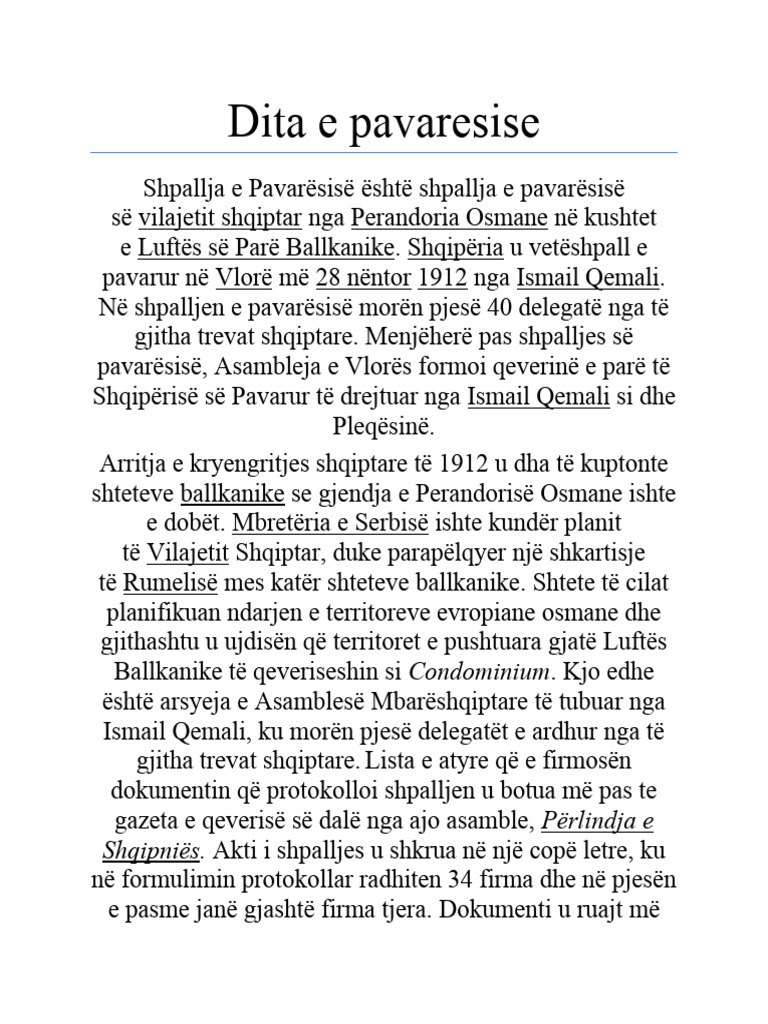 Dita e Pavaresise | PDF