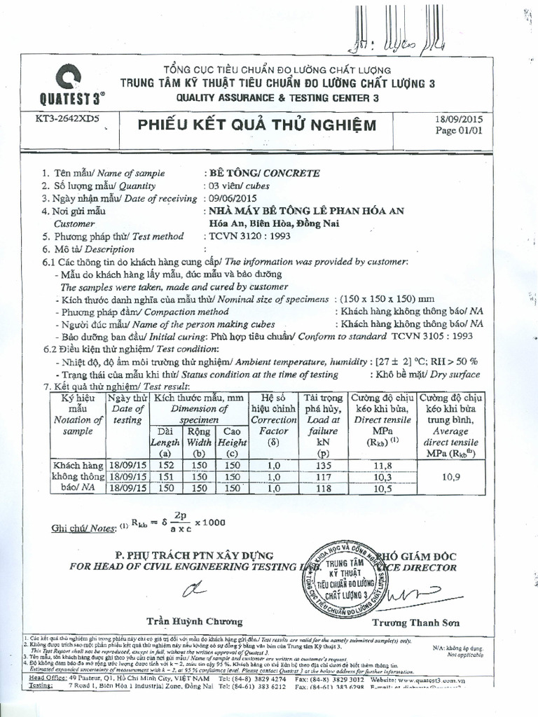 Kiem Dinh Cuong Do Keo Khi Bua M300 | PDF