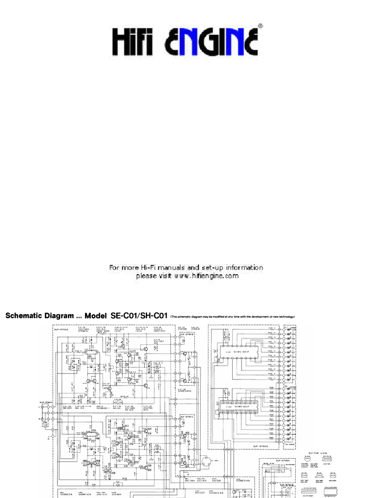 Hfe Technics Se-C01 Sh-c01 Schematic | Download Free PDF | Notation | Illustration