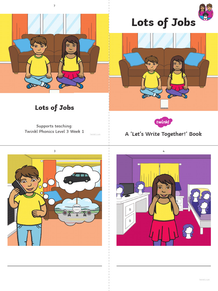 Lots of Jobs Writing Minibook | PDF