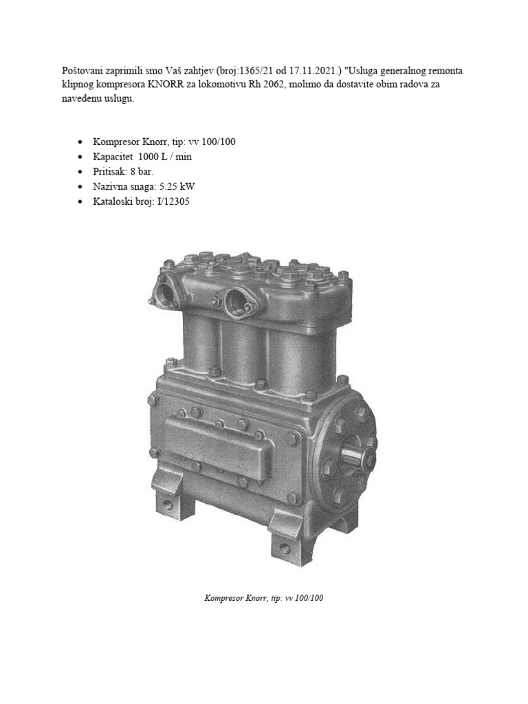 Kompresor Knor VV 100 100 | PDF