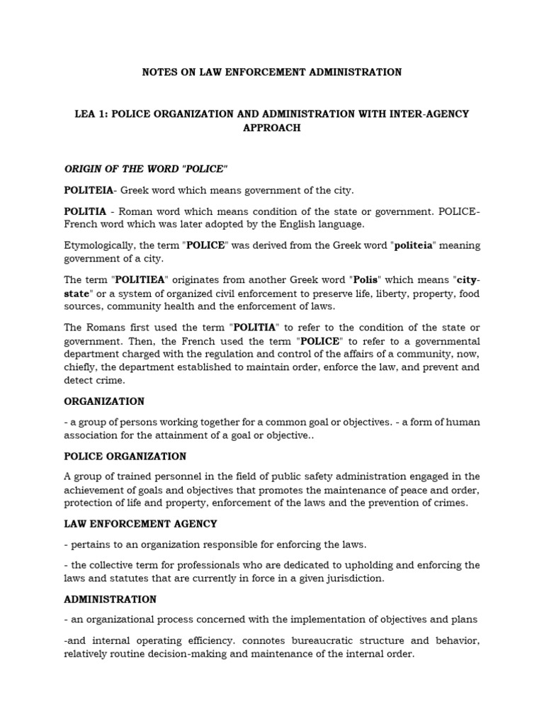 LEA 1.module 1 | PDF | Police | Law Enforcement