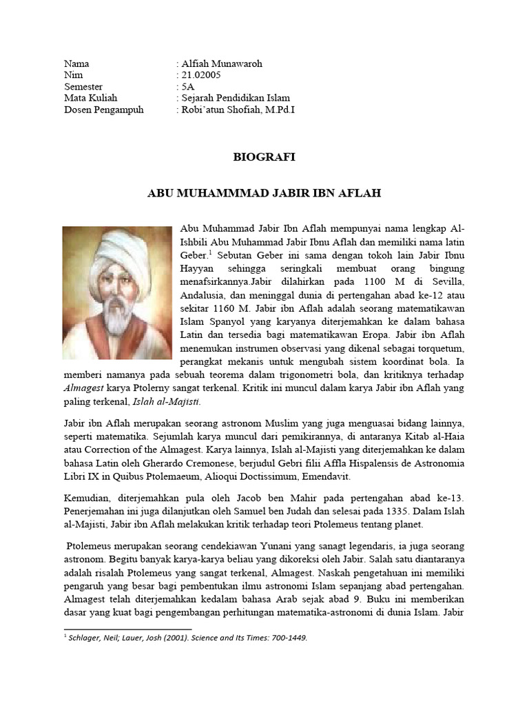 Tugas UTS Sejarah Pendidikan Islam (Alfiah Munawaroh) | PDF