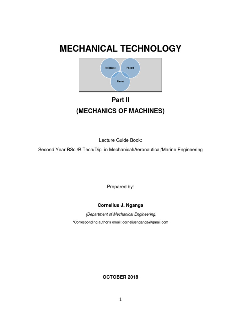 Mechanics of Machines-Notes | PDF | Acceleration | Collision