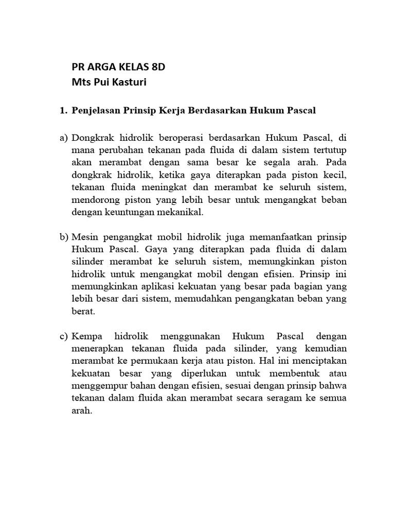 Prinsip Hukum Pascal dan Archimedes | PDF | Teknologi & Rekayasa