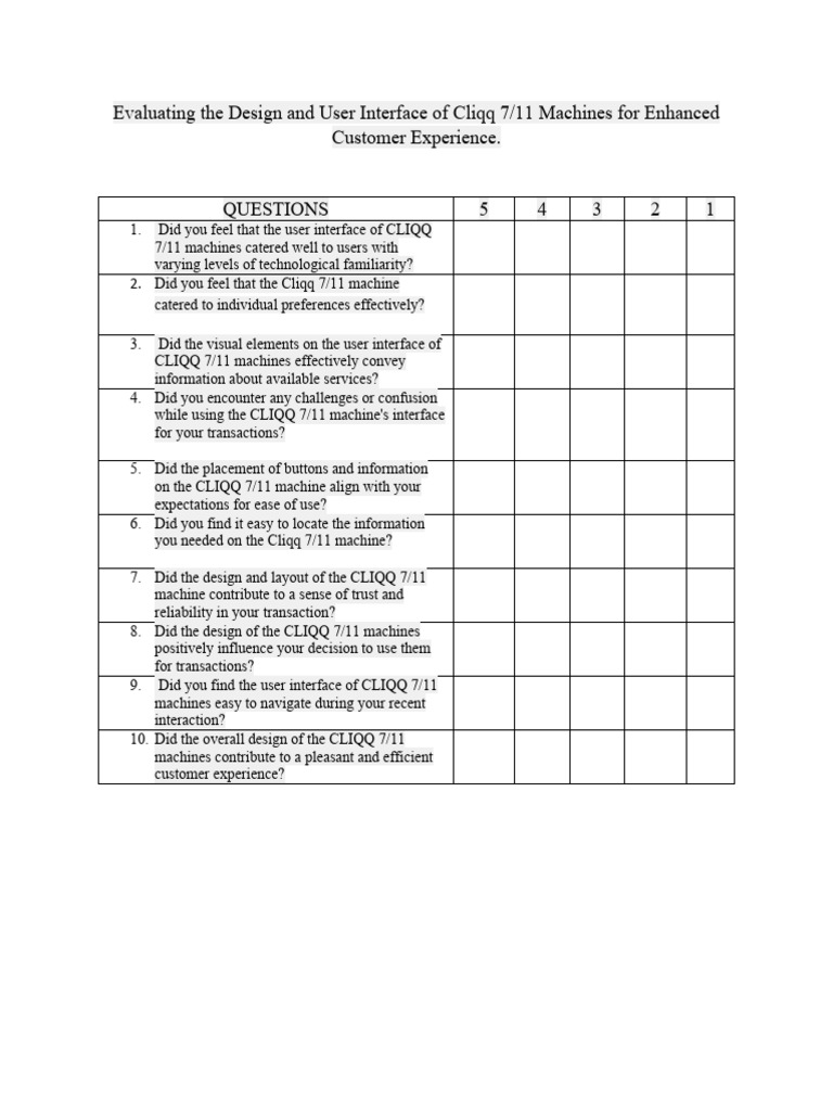 Cliqq 7/11 Machine UI Evaluation | PDF | Business | Computers