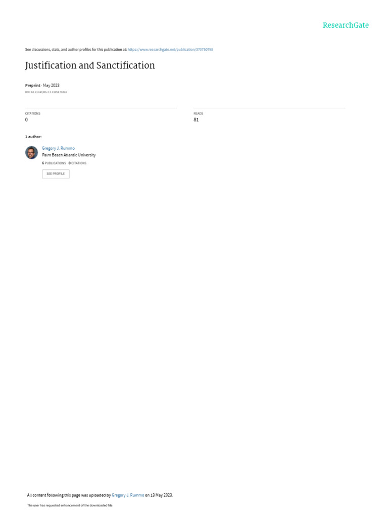 Christian Doctrines Explained | PDF | Justification (Theology) | Sanctification