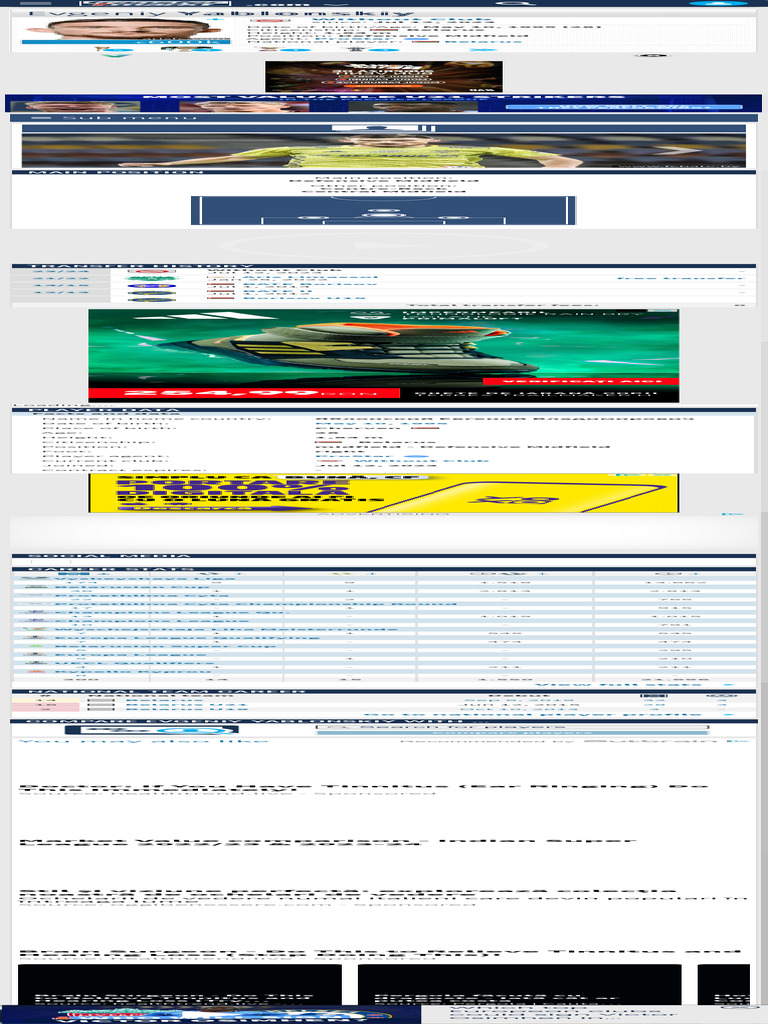 Evgeniy Yablonskiy - Player Profile Transfermarkt | PDF | Audiology ...