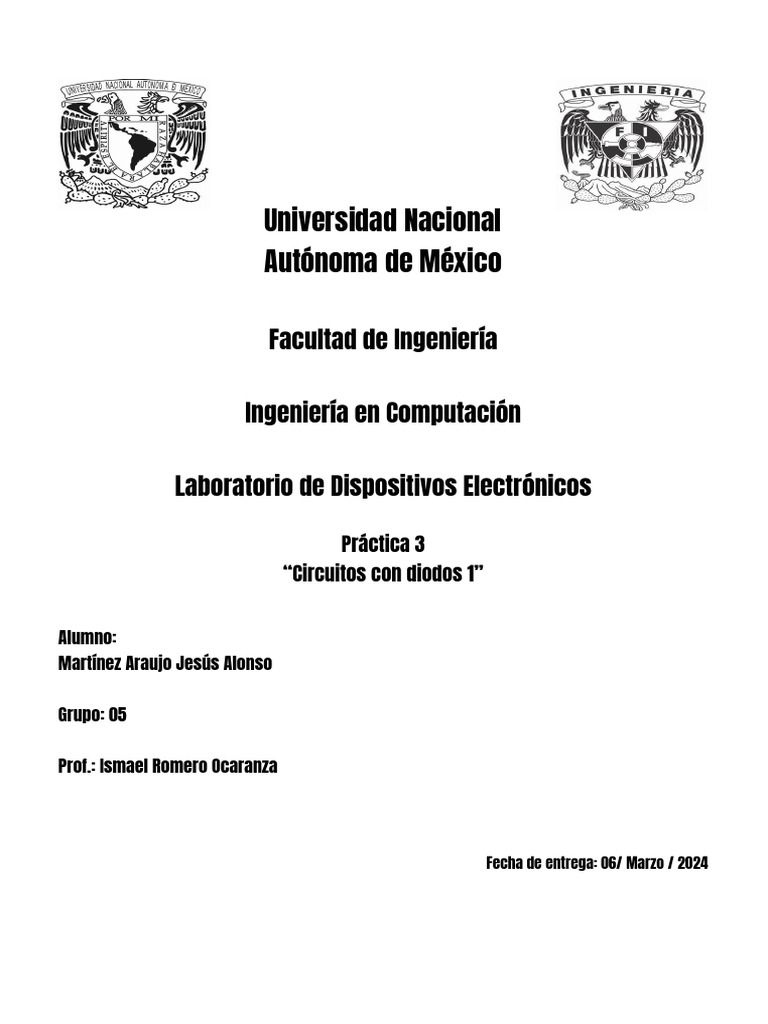 Martínez Araujo Pract3 | PDF | Corriente eléctrica | Inductor