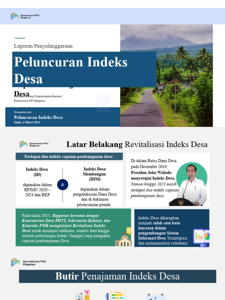 Revitalisasi Indeks Desa 2024 Bappenas | PDF